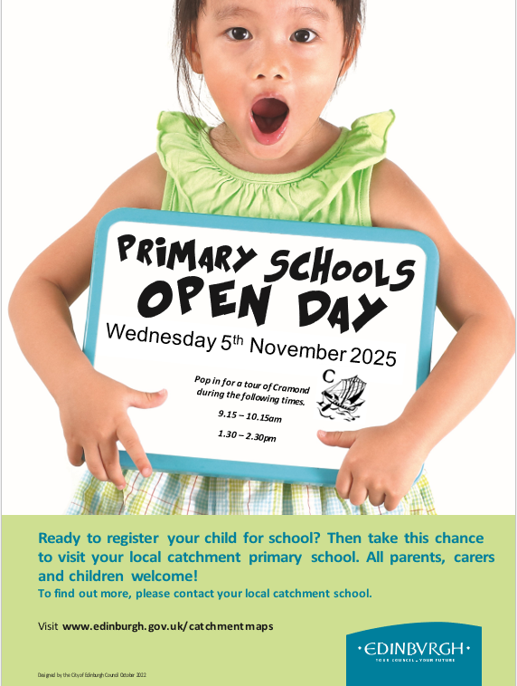 Starting school in August 2026? – Cramond Primary School website